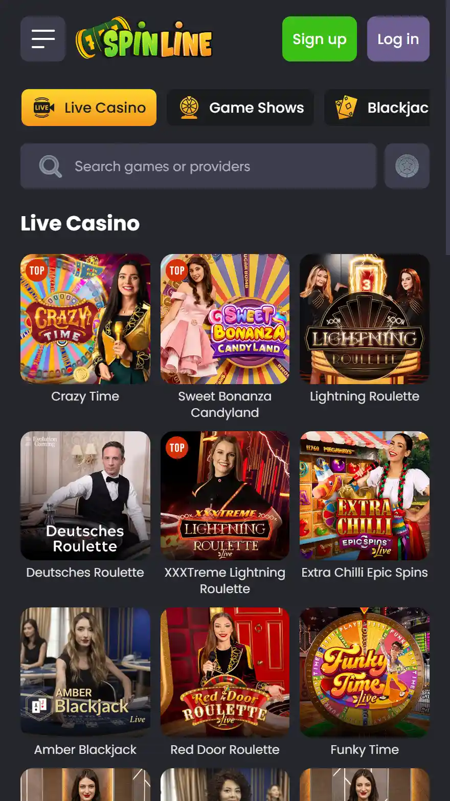 Spinline Casino - Bonus up to €1800 + 800 free spins (2026)